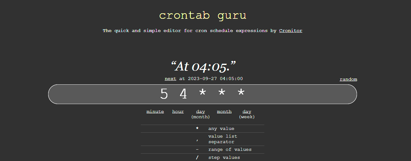 Crontab Guru · RatTrap